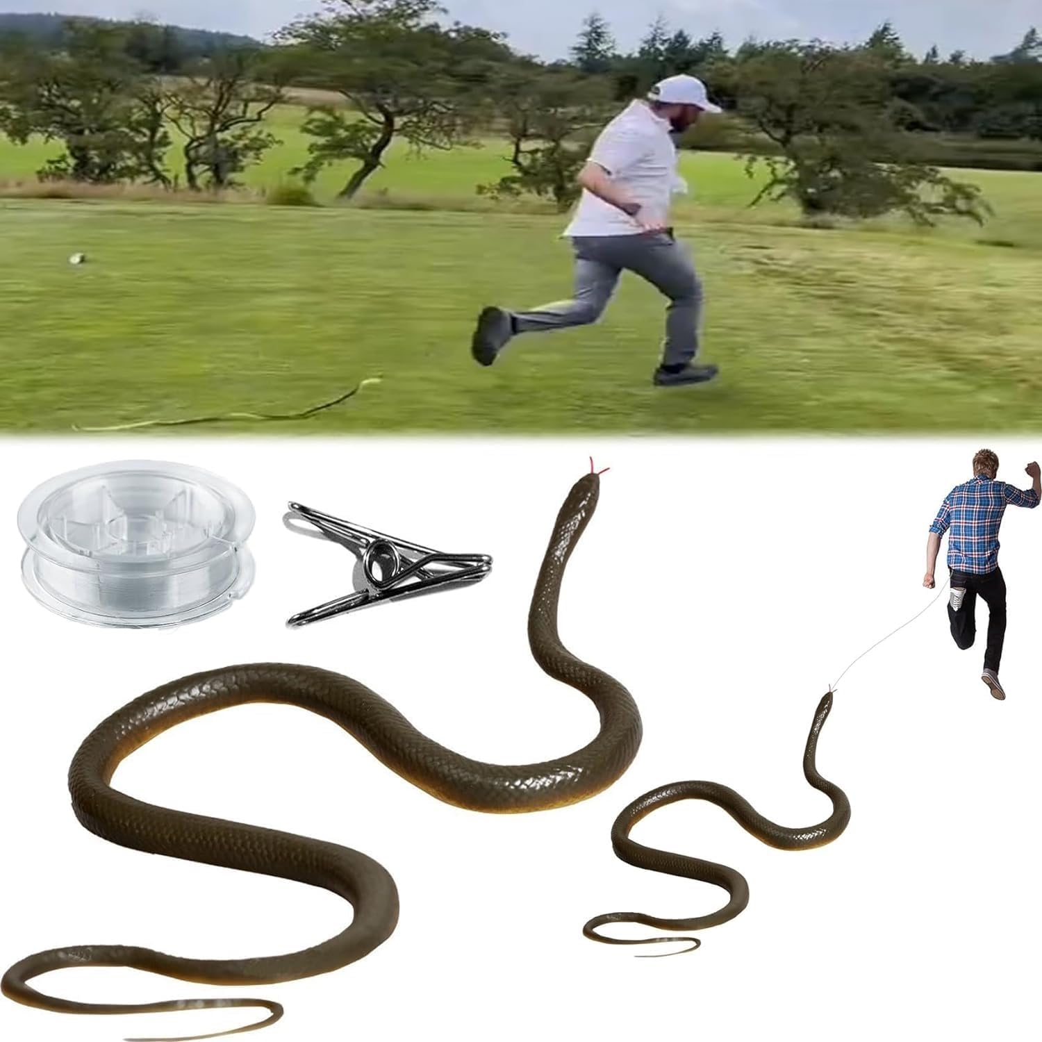 Amazon.com: Ergery Snake Prank with String Clip - Clip on Snake Prank ...
