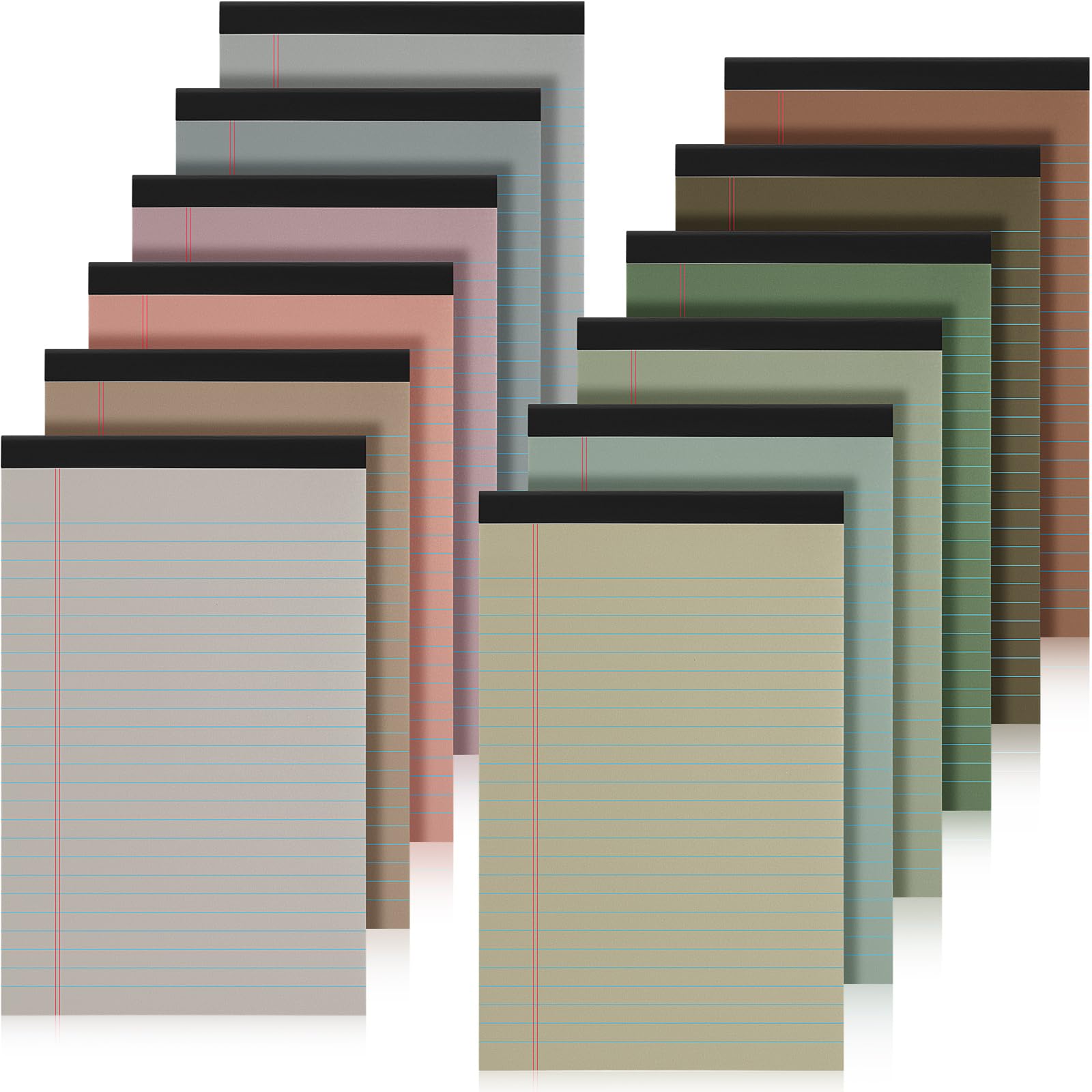 Amazon.com : Fuutreo 12 Pcs 5" x 8" Legal Pad Writing Notepads 50 ...