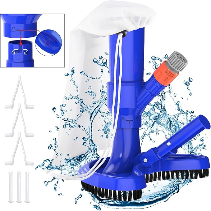 Amazon.com : LXun Upgraded Portable Pool Vacuum Jet Cleaner Underwater ...