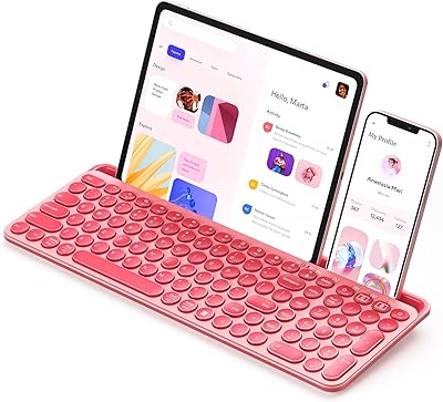 Amazon.com: CACOE Bluetooth Keyboard with Stand, Mini Keyboard for Cell ...