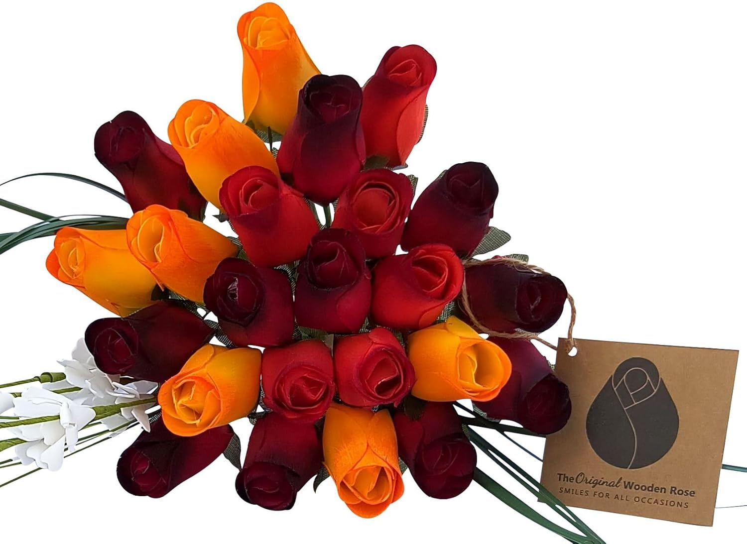 Amazon.com: The Original Wooden Rose Bouquet of Dark Fall Harvest ...