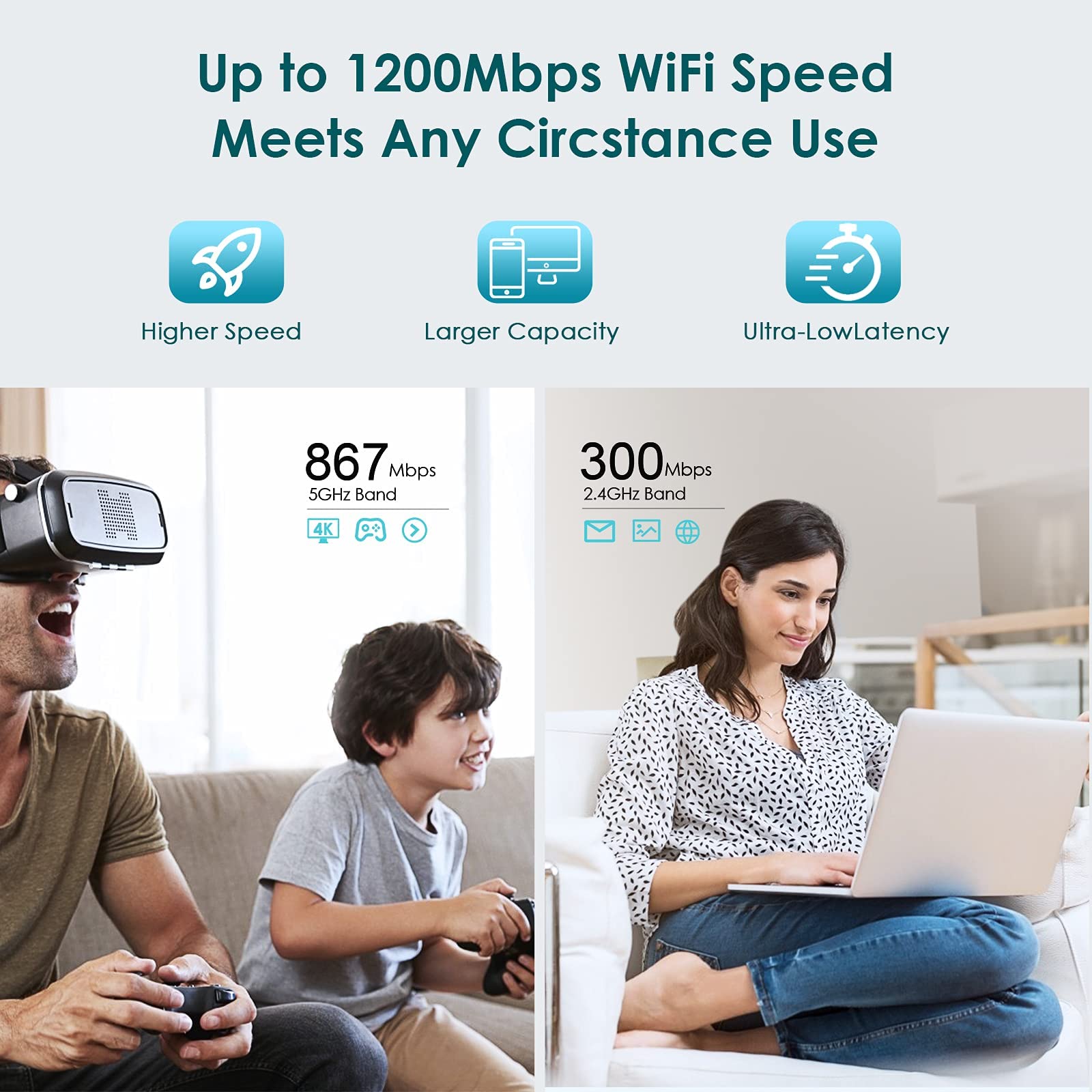 Snapklik.com : Rockspace 1200Mbps WiFi Repeater (AC1200)-WiFi Range ...