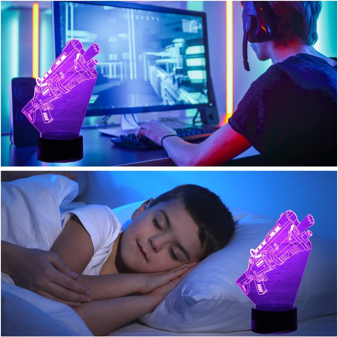 QTDZSWJT Cosas geniales para tu habitación de niños, luz nocturna 3D ...