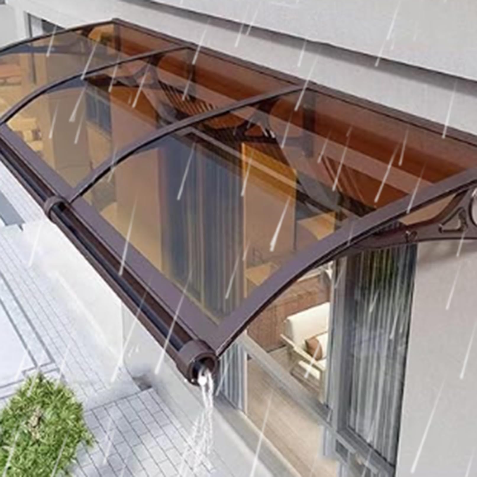 Amazon.com: Window Awning Roofing Sheet Polycarbonate UV Resistant Rain ...