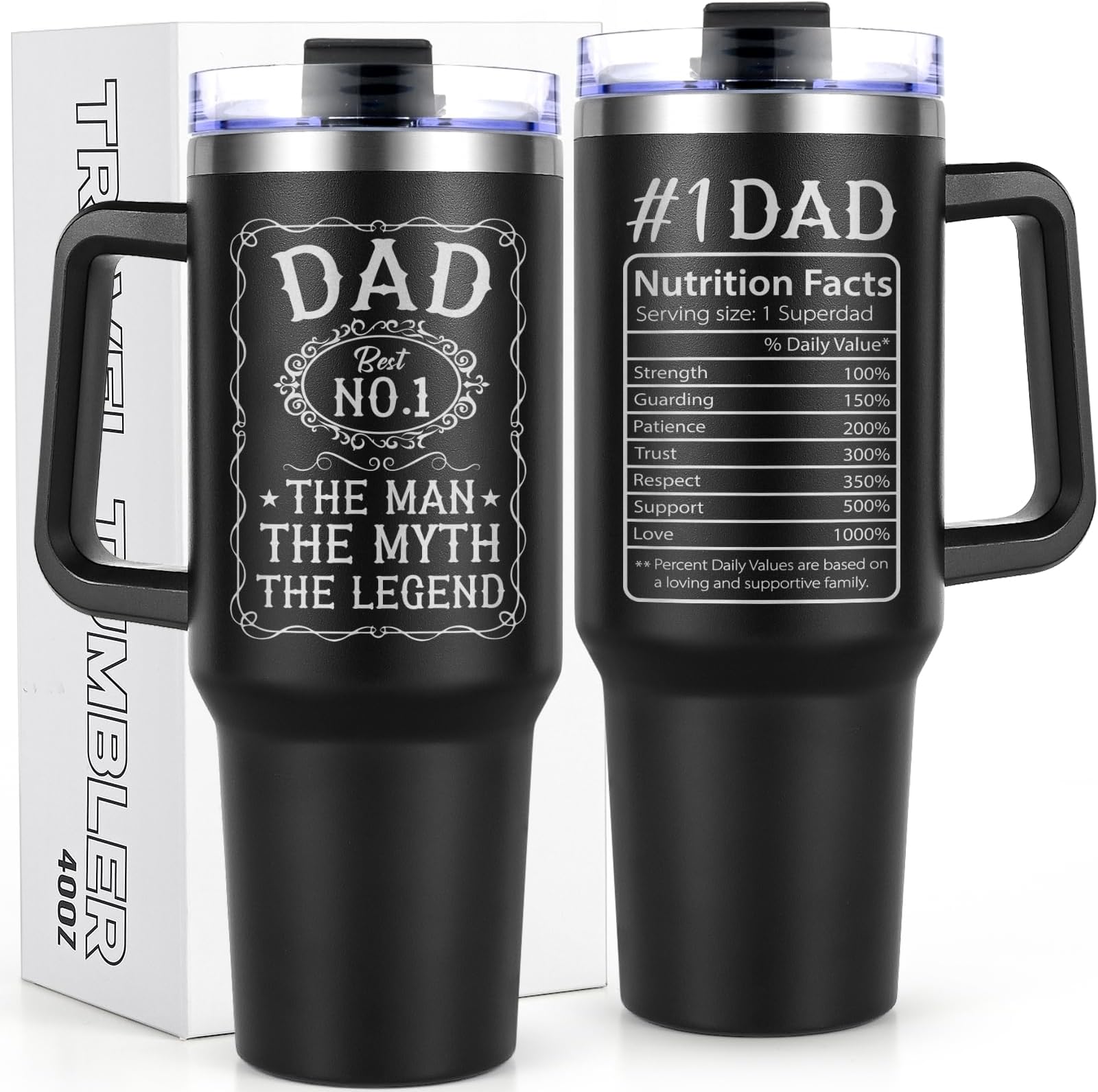 Amazon.com | Lifecapido Dad Gifts,Best Dad Ever Gifts 40oz Tumbler with ...