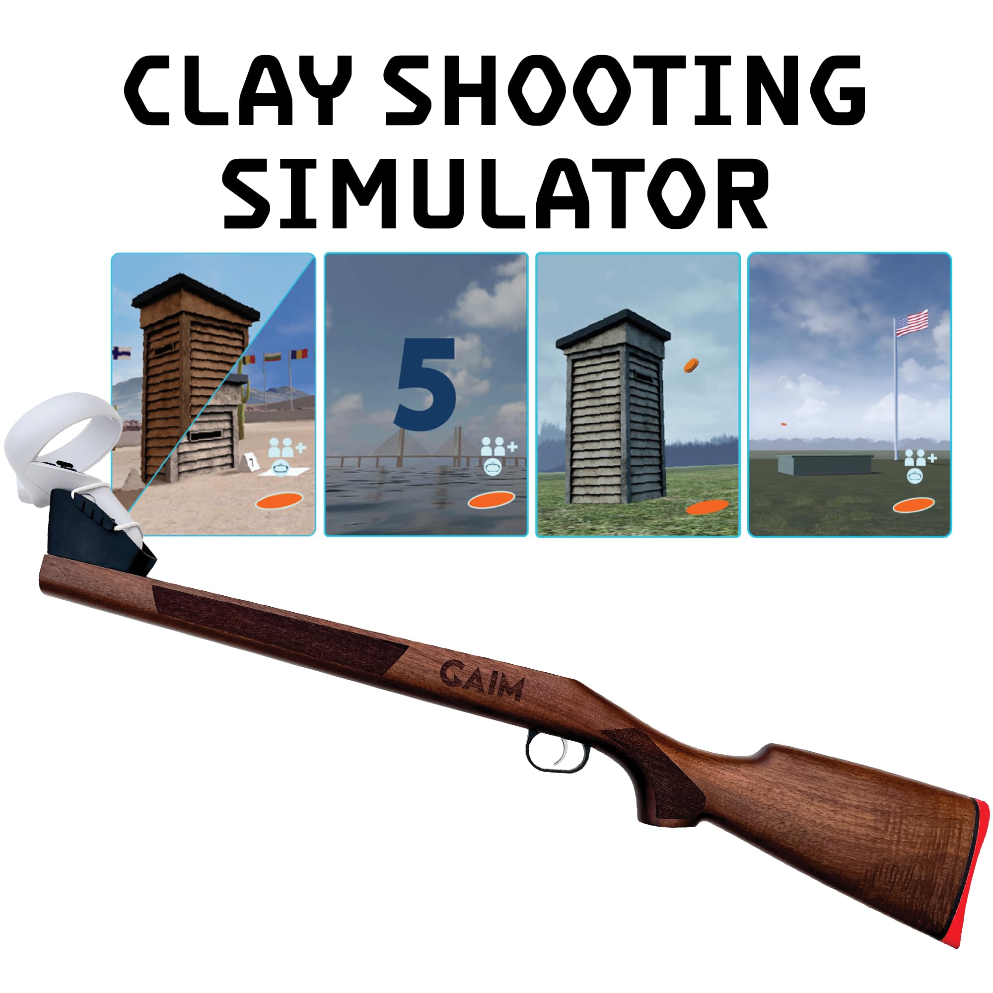 Amazon.com: GAIM Clay Shooting VR Simulator | Fixed Laminate Stock ...