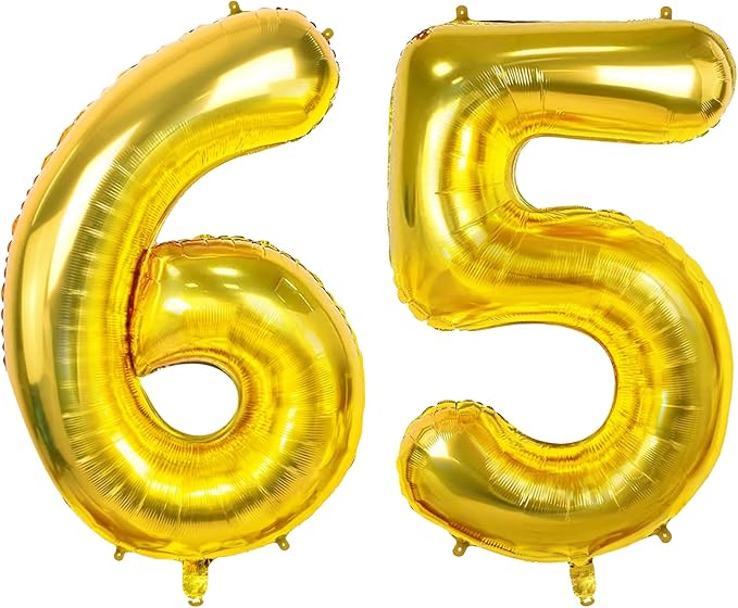 Amazon.com: Number 65 Balloons for 65th Birthday Party Decorations, 0 ...