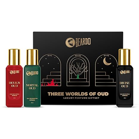 Buy Beardo Oud Perfumes Giftset for Men - Three Worlds of Oud 3x20ml ...