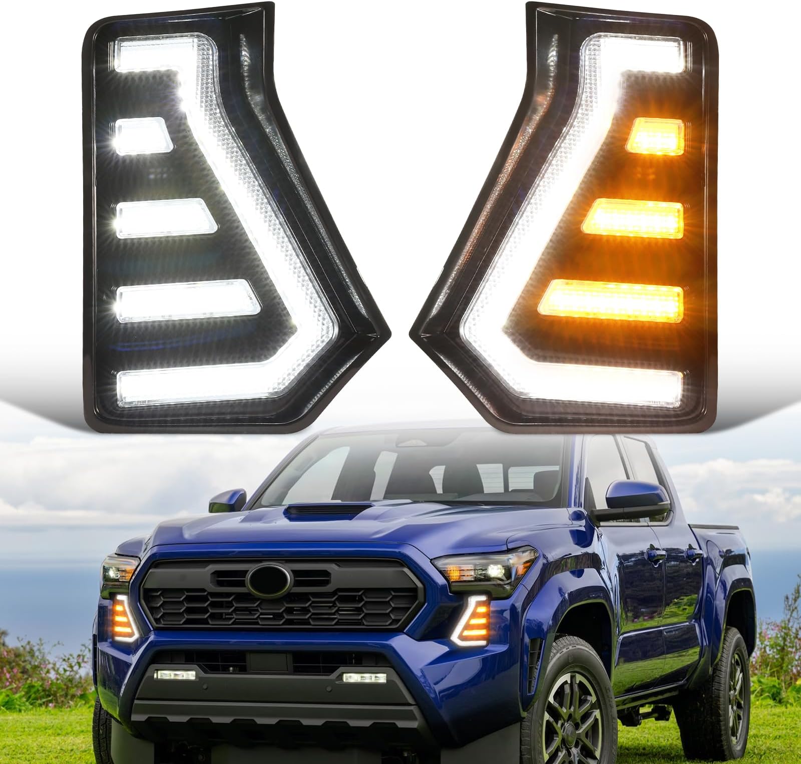 Amazon.com: Led Fog lights fit for 2024 2025 2026 Toyota Tacoma Daytime ...