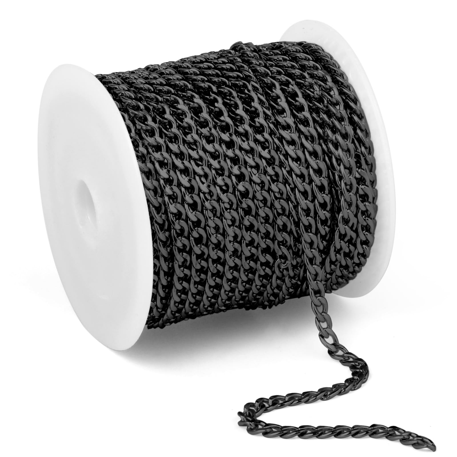 Amazon.com: [33 Ft] Gunmetal Stainless Steel Cuban Chains Roll, 4.5mm ...