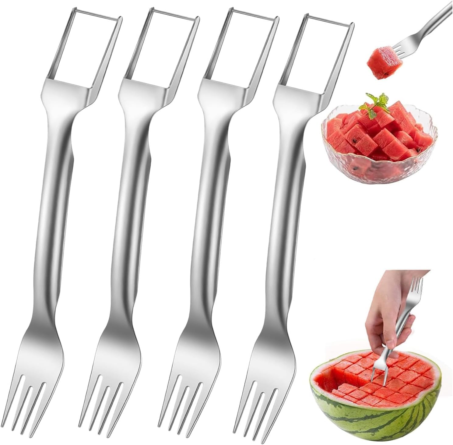 Amazon.com: YIZER 4pc Watermelon Cutter & Slicer, Stainless Steel 2-in ...