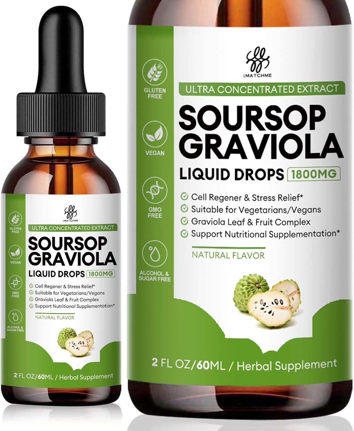 Amazon.com: Soursop Graviola Liquid Drop for Cell Support & Regeneration, Immune Boost, Relax ...