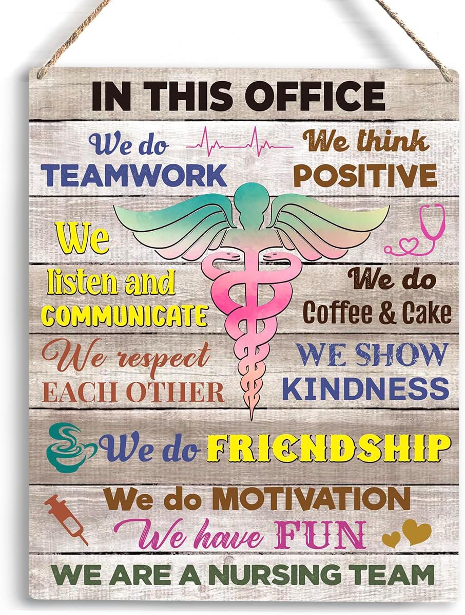 Amazon.com: Nurse Office Signs Decor, Hanging Wood Sign Office Décor ...