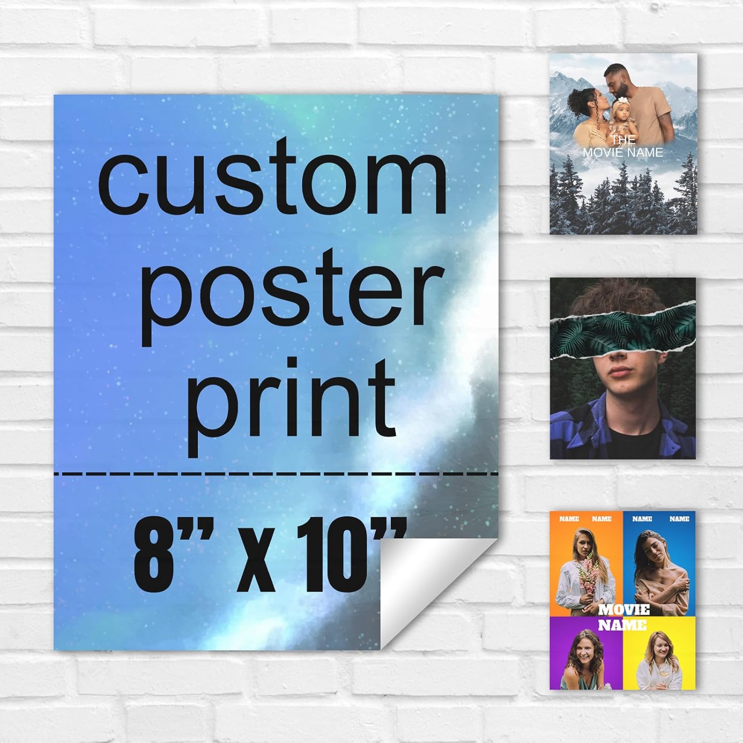 Amazon.com: Custom Poster Prints Personalized Posters with Photo for ...
