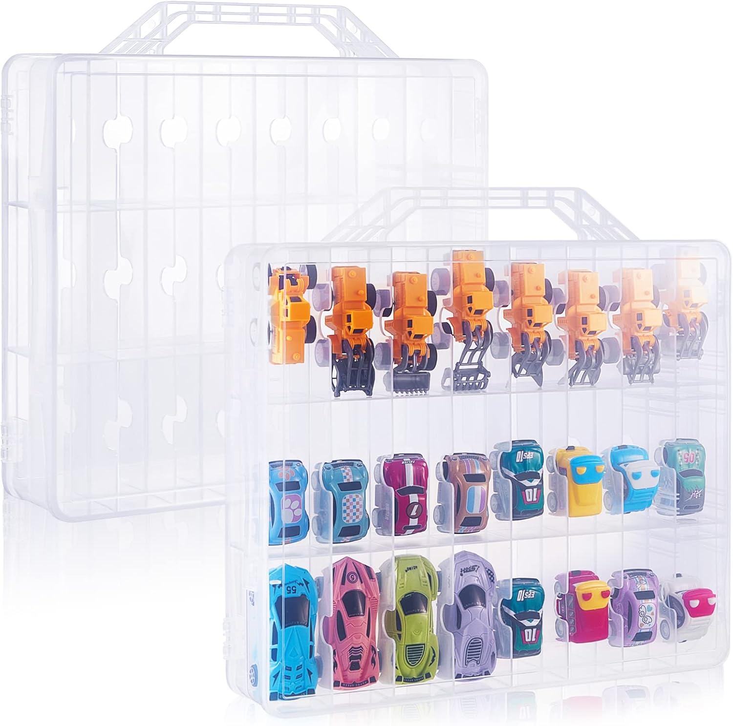 Amazon.com: 2 Pack Double Sided Toy Storage Container Organizer Case ...