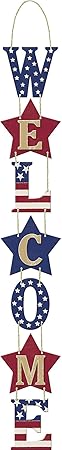 Amazon.com: Amscan 241403 Americana Welcome MDF Sign, 28" x 4", 1 Pc ...