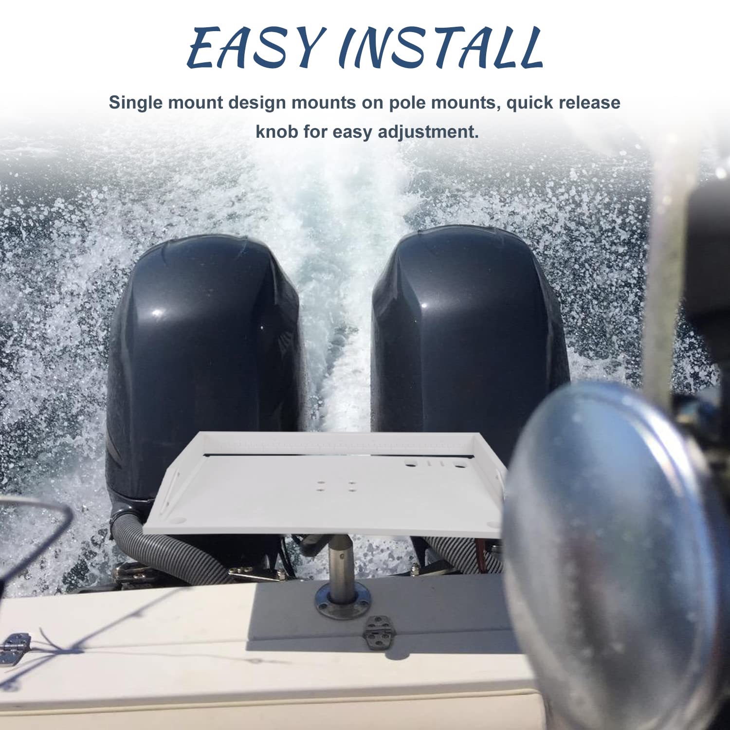 osemar Boat Bait Table with Rod Holder