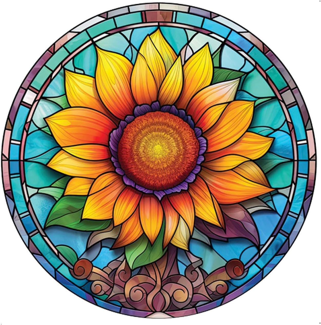 Amazon.com: CRDWN Static Sunflower Window Decals, 3D Flower Glass ...