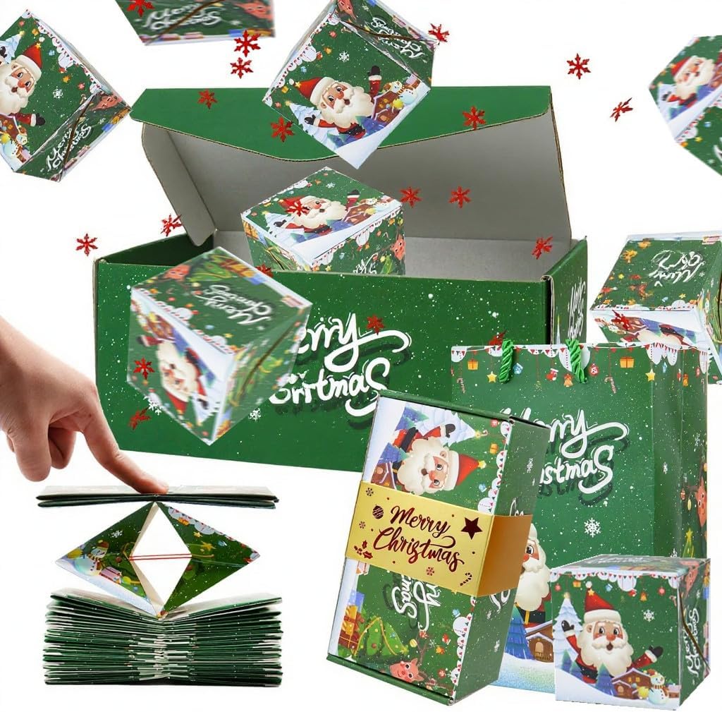 Amazon.com: Surprise Gift Box Explosion for Money, Merry Christmas ...