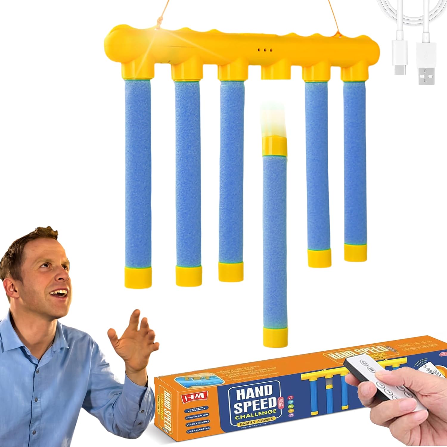 Amazon.com: Beoglov Reflex Challenge Game for Adults, Catching Sticks Game, Hand Eye ...