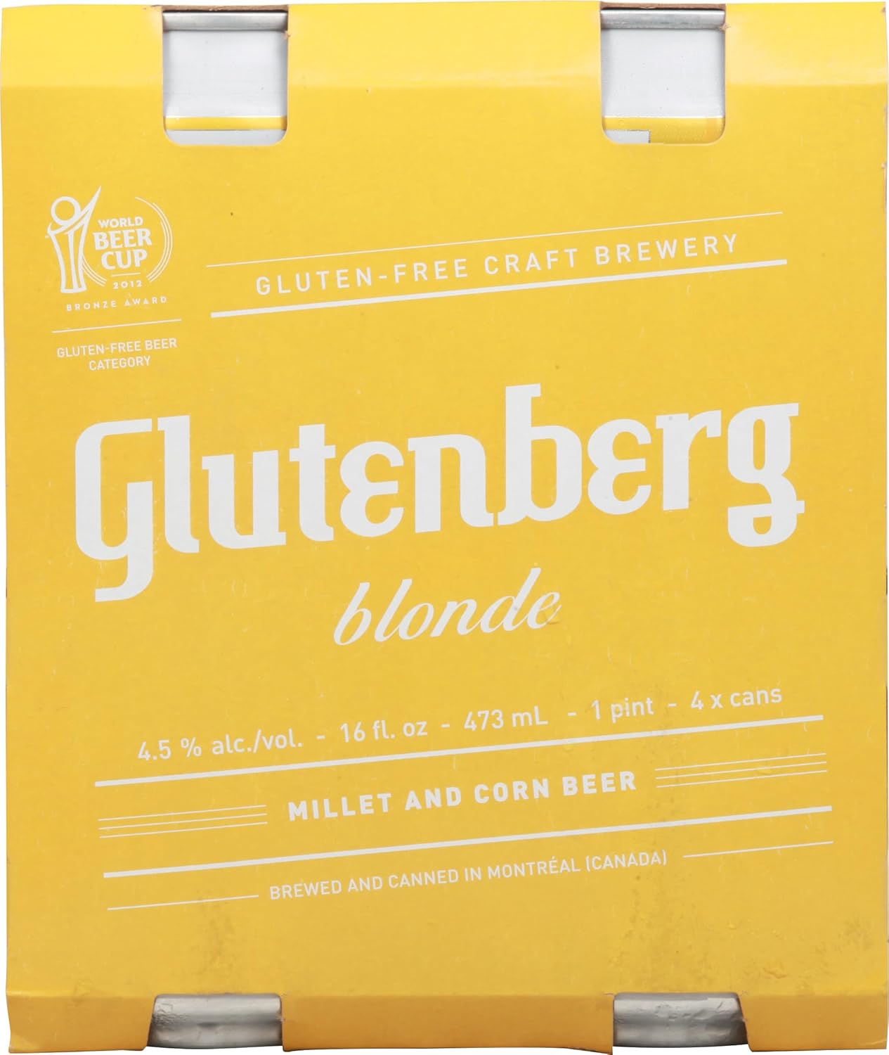 Amazon.com: Glutenberg Blonde Ale 4Pk Cans, 16 Fz : Grocery & Gourmet Food