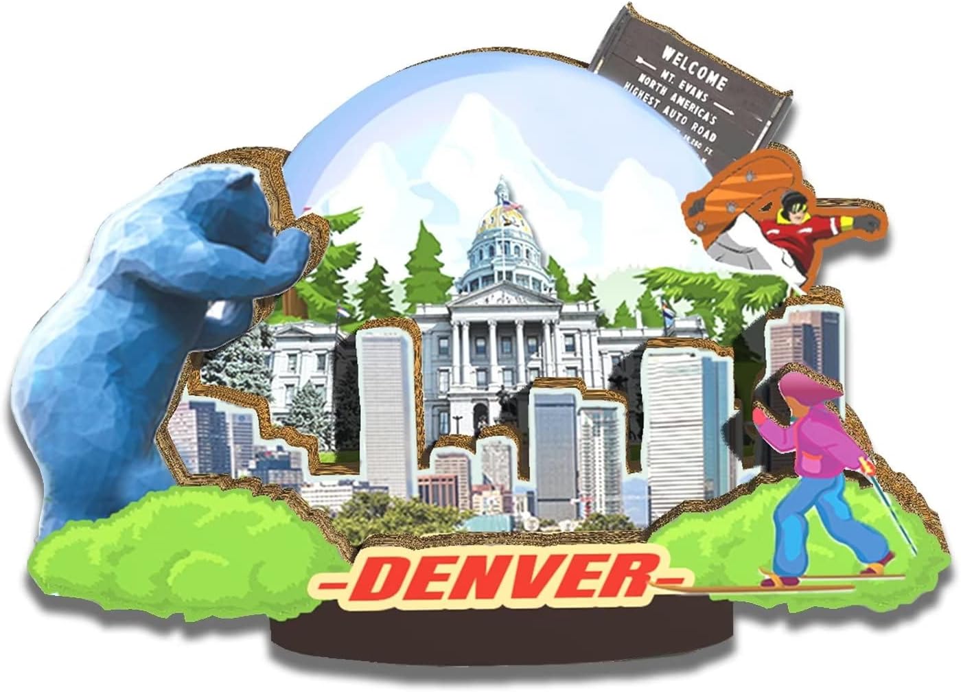 Amazon.com: Panama Magnet Fridge Magnet Wooden 3D Landmarks Travel ...