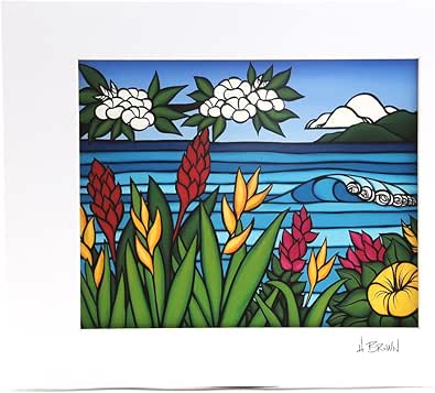 Amazon.co.jp: (ヘザーブラウン)HEATHER BROWN ART PRINT 絵画 W35.6×H28.0cm FLOWERS OF HAWAI`I フラワーズオブハワイ M ...