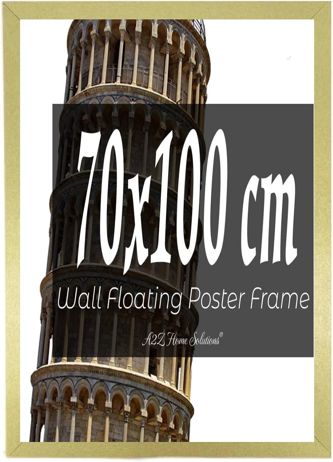 A2Z Home Solutions® Wall Floating Poster Frame Gold 70x100cm Frame Huge ...