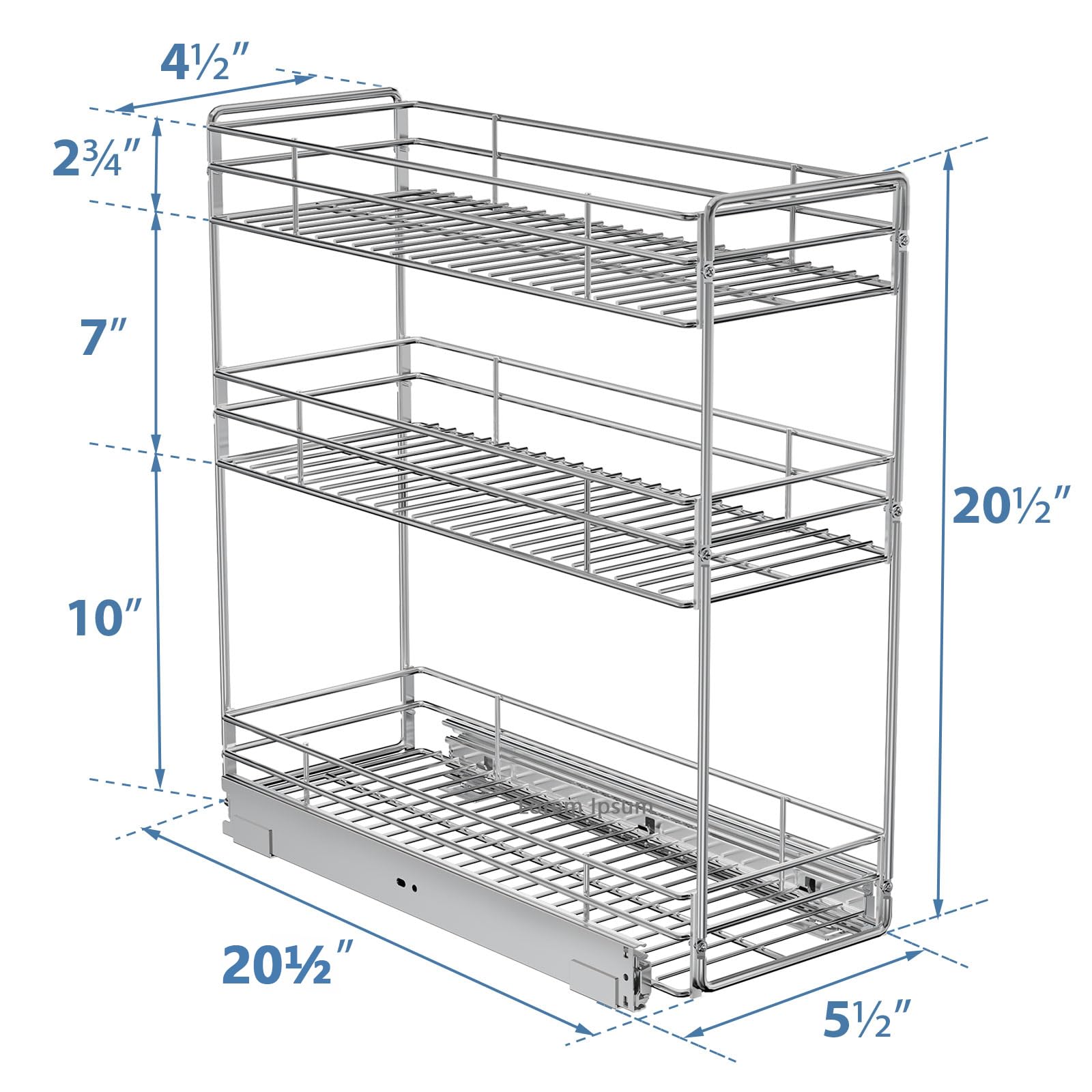 Snapklik.com : ROOMTEC Pull Out Spice Rack For Narrow Cabinet