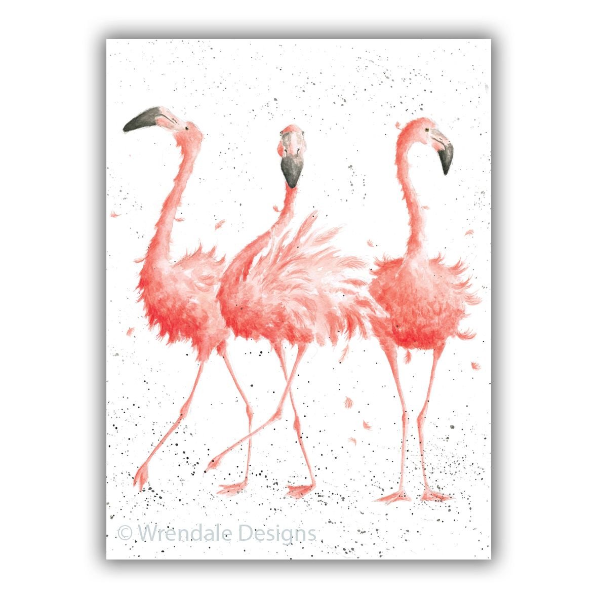 Amazon.com : Pink Ladies Flamingos Greeting Card : Office Products