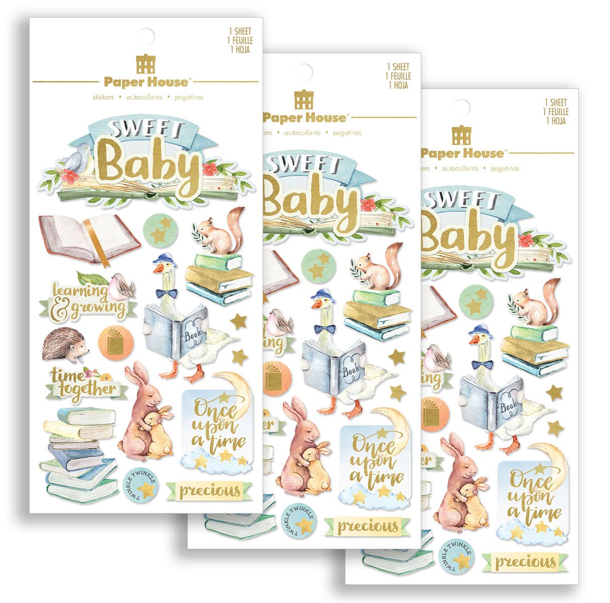 Amazon.com: Paper House Productions Sweet Baby 3D Sticker Multipack ...