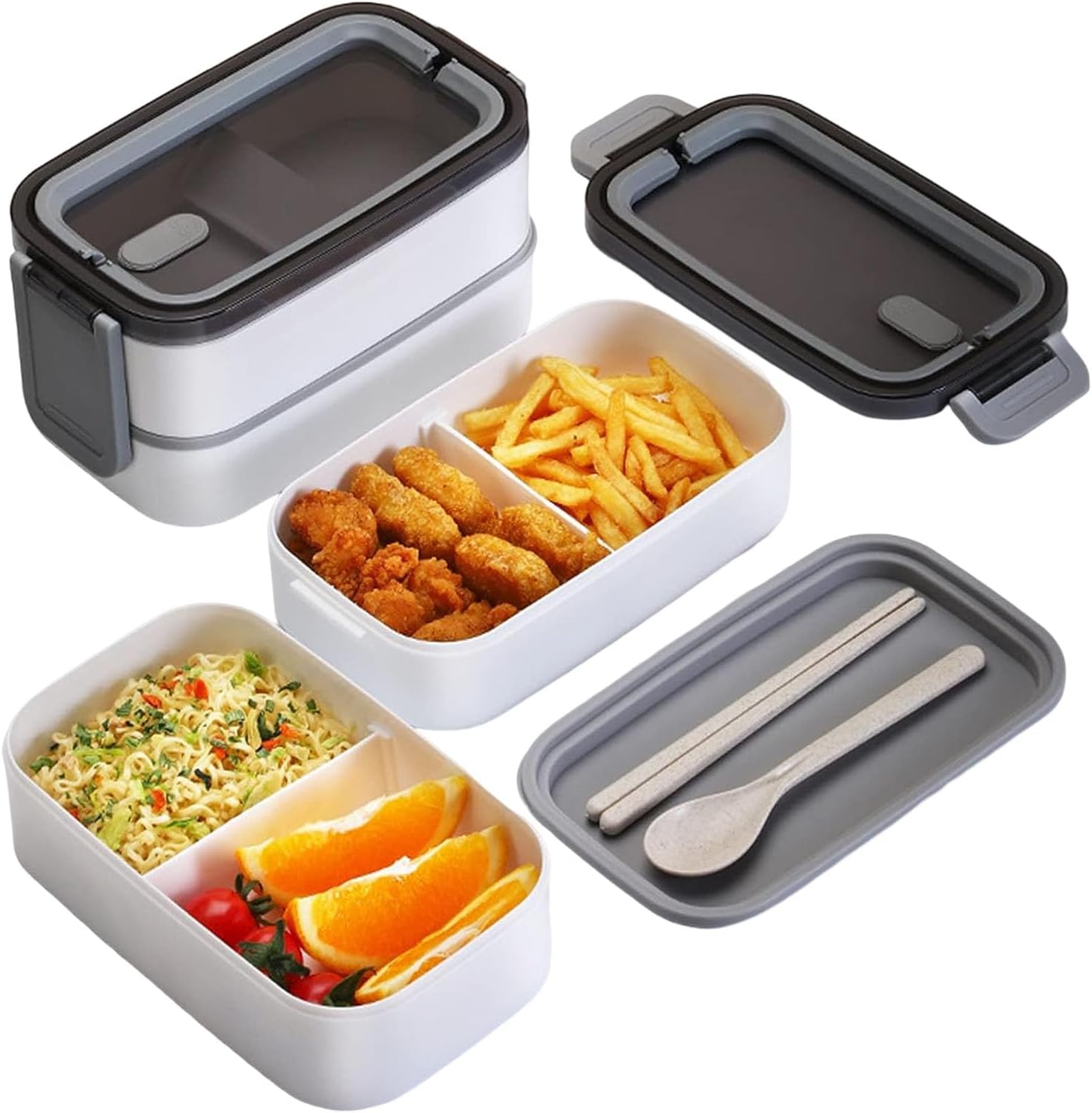 Bolivia's Bento Box, Double Layer Lunch Box with 2 Partitions ...