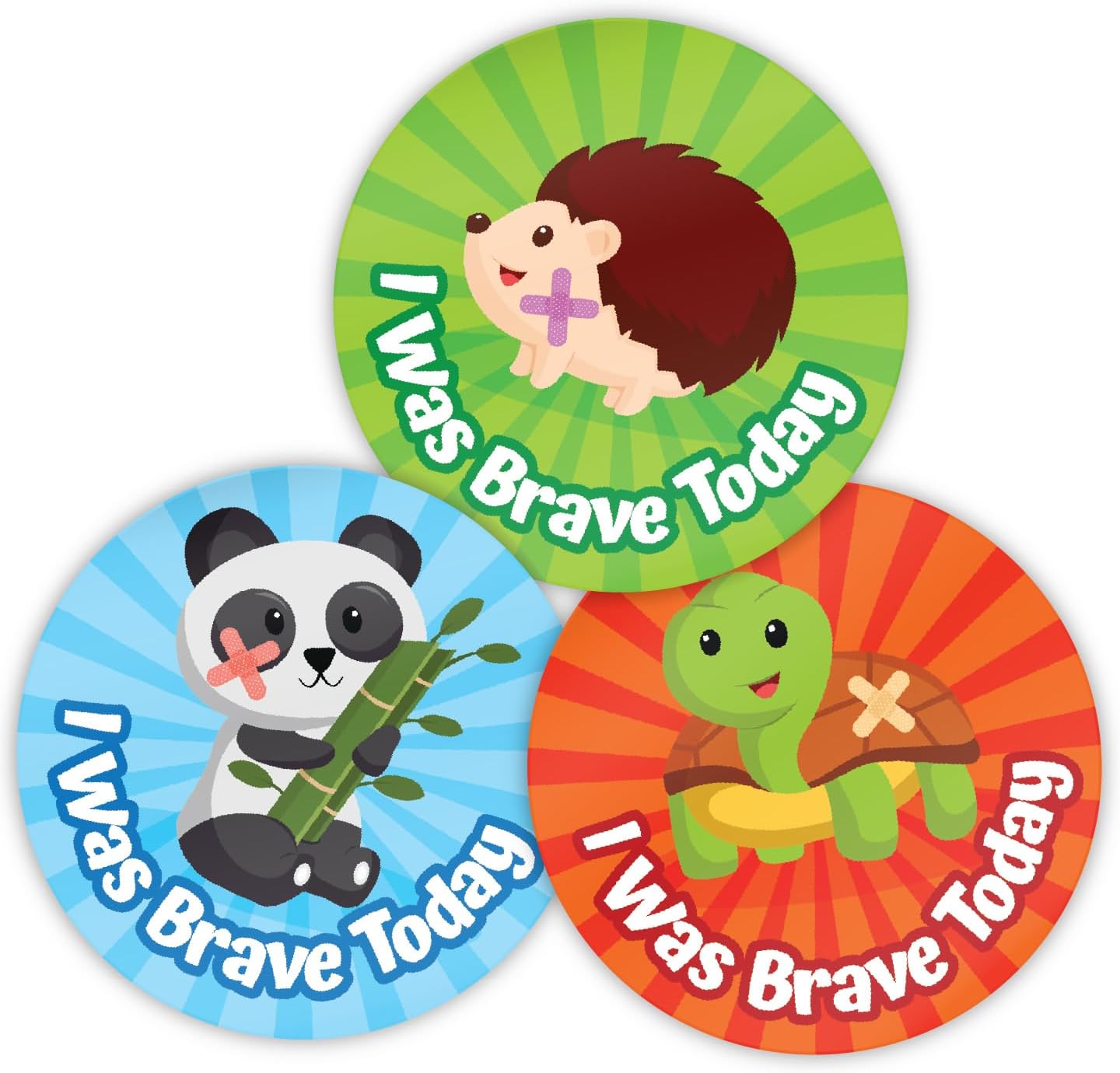 144 I was Brave Stickers Super Hero Bravery Award Kids Nurses Doctors ...