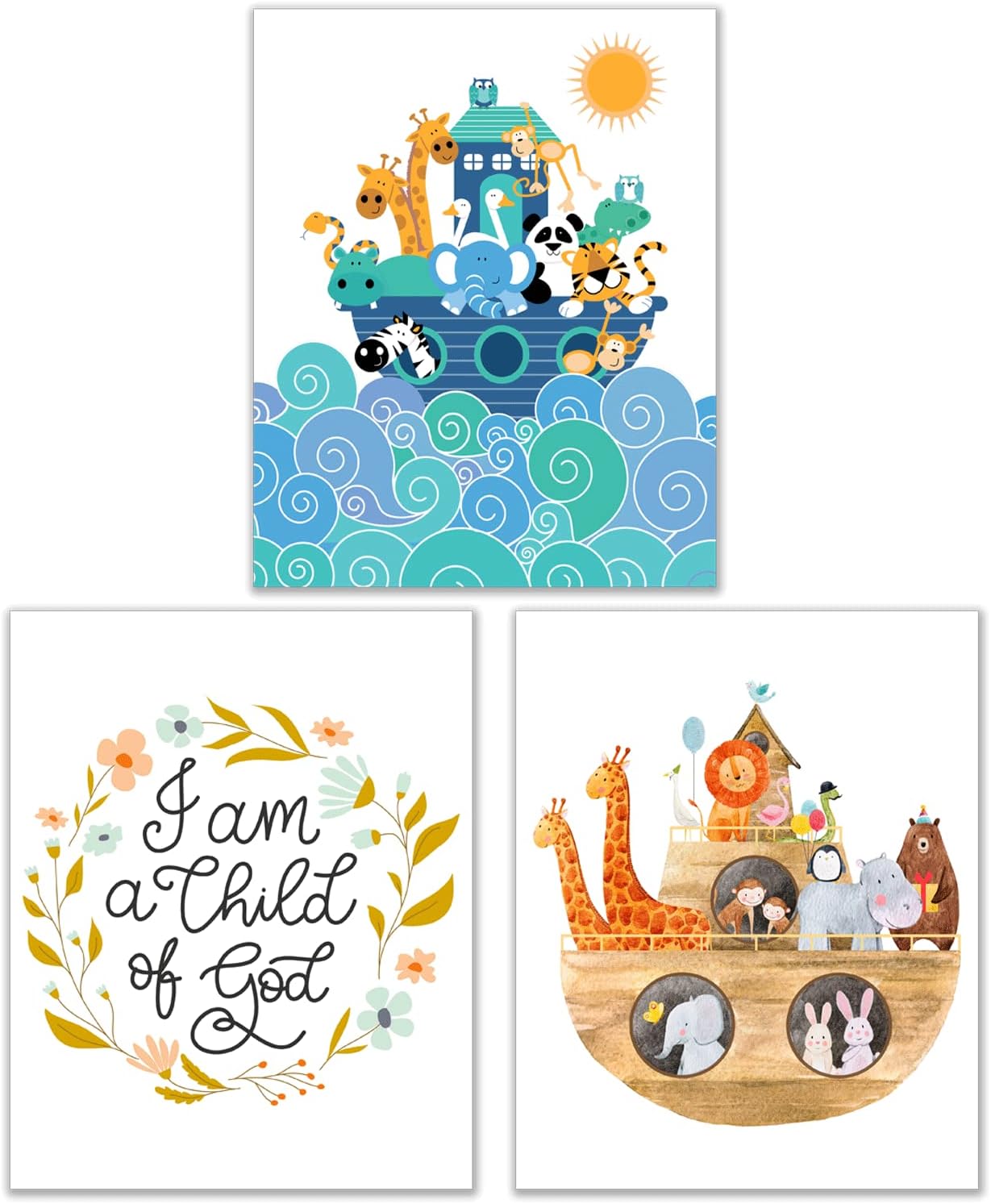 Amazon.com: Christian nursery wall art, Christian posters for boys ...