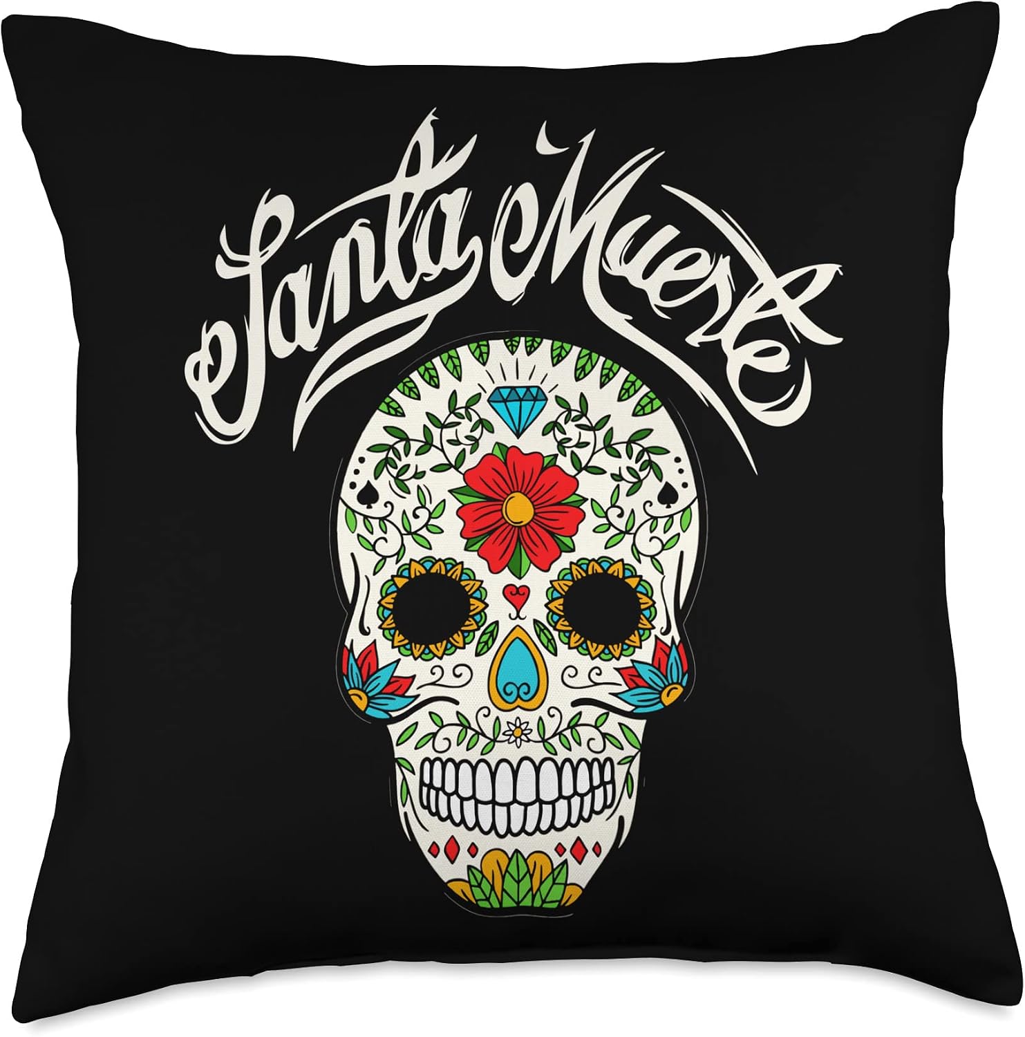 Amazon.com: SANTA MUERTE CULT SKELETON GIFTS GOTHIC HALLOWEEN Santa ...