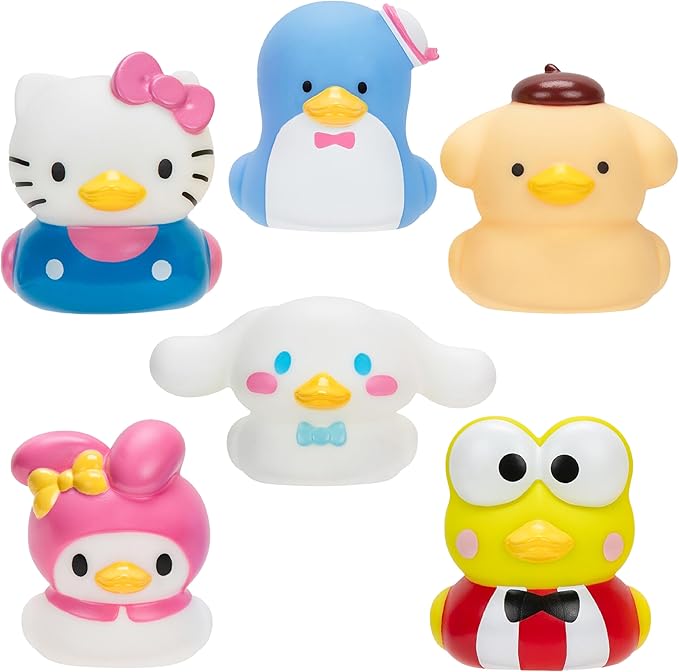Amazon.com: Hello Kitty and Friends Duckz 6-Pack - Rubber Duck Water ...