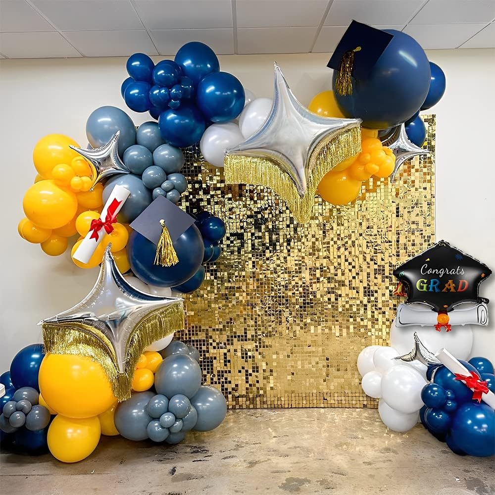 Amazon.com: 2023 Graduation Balloon Arch Garland Kit,132PCS Steel Blue ...