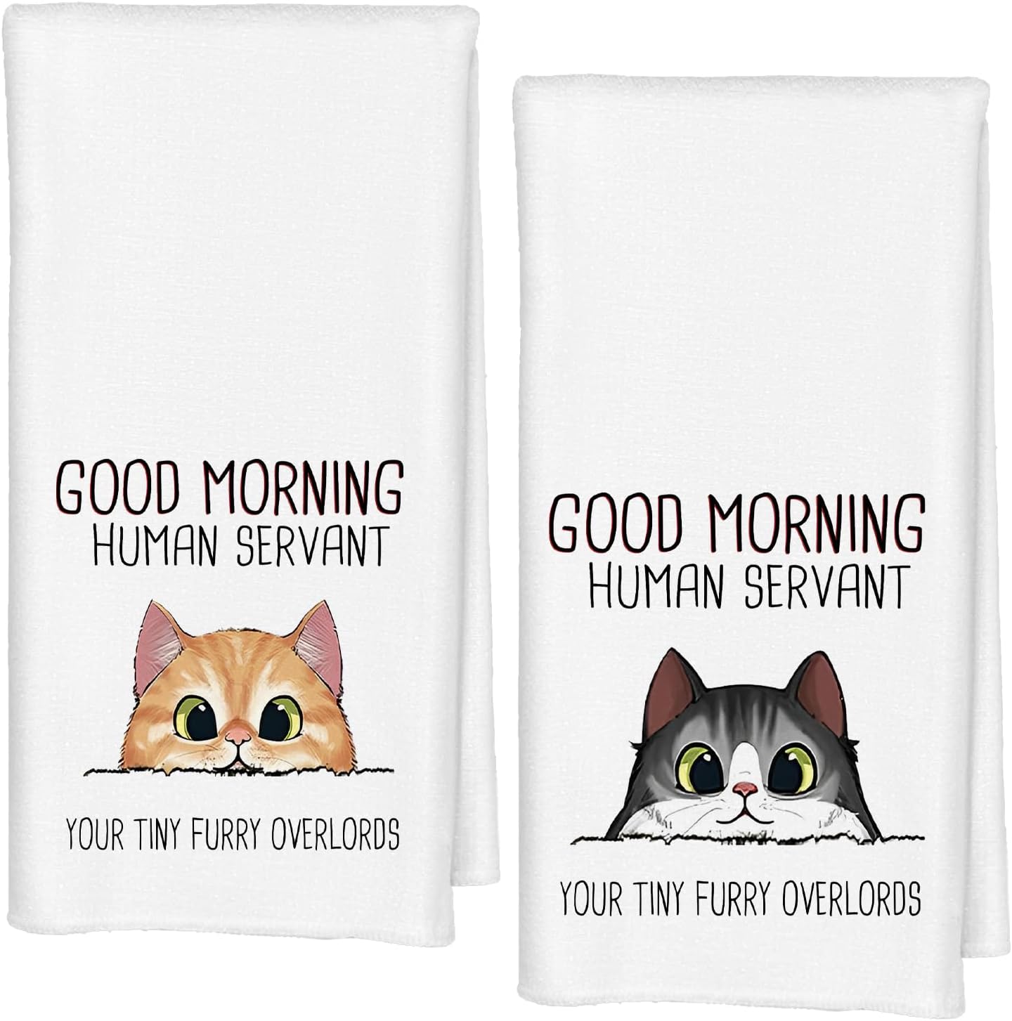 Amazon.com: Funny Cat Kitchen Towels Set of 2, Cat Towels for Cat ...