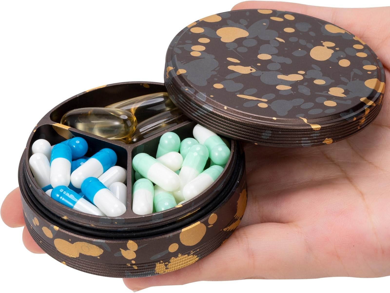 Amazon.com: ONTERATE Daily Pill Organizer 4 Compartments, Portable ...