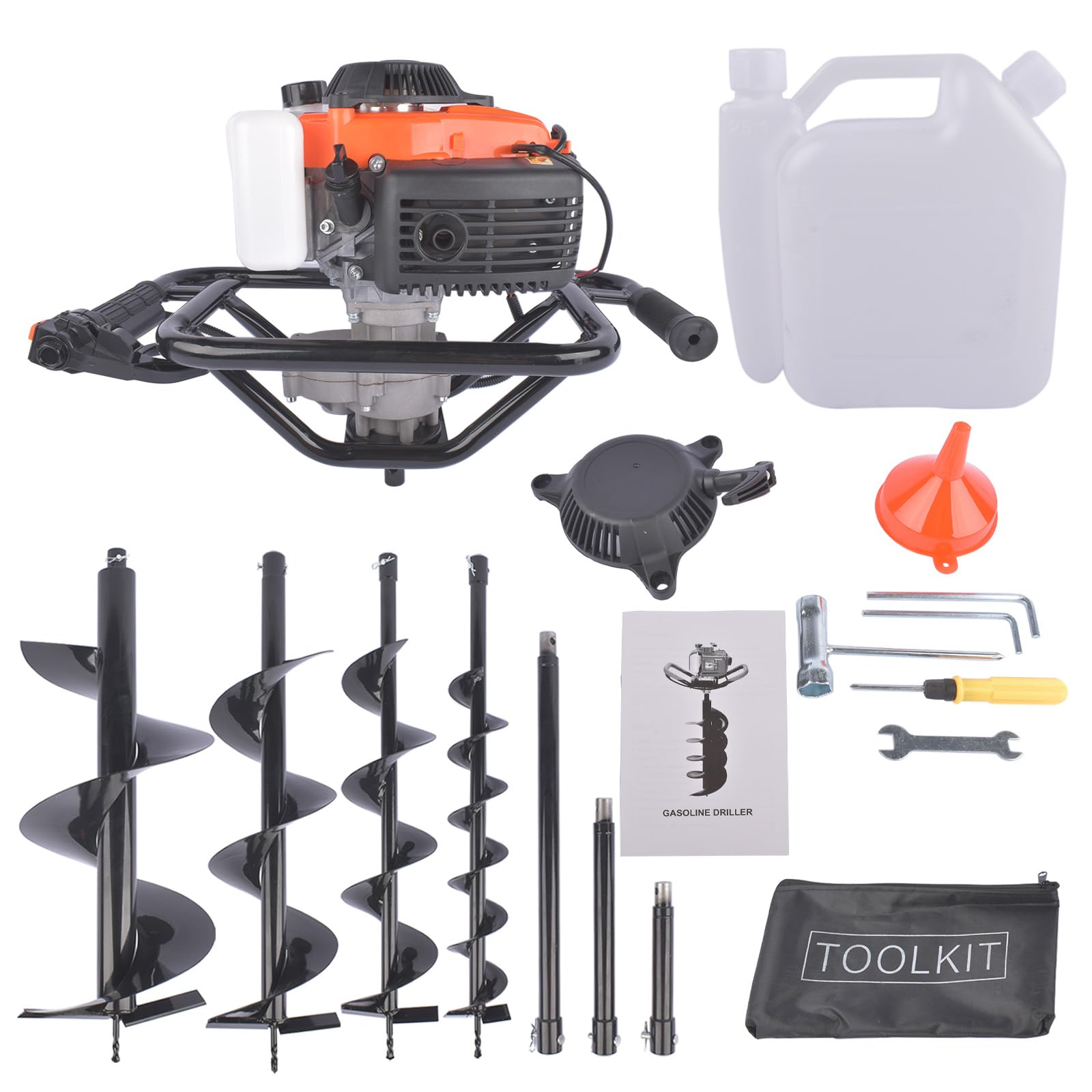 Snapklik.com : 72CC Gas Powered Auger Post Hole Digger