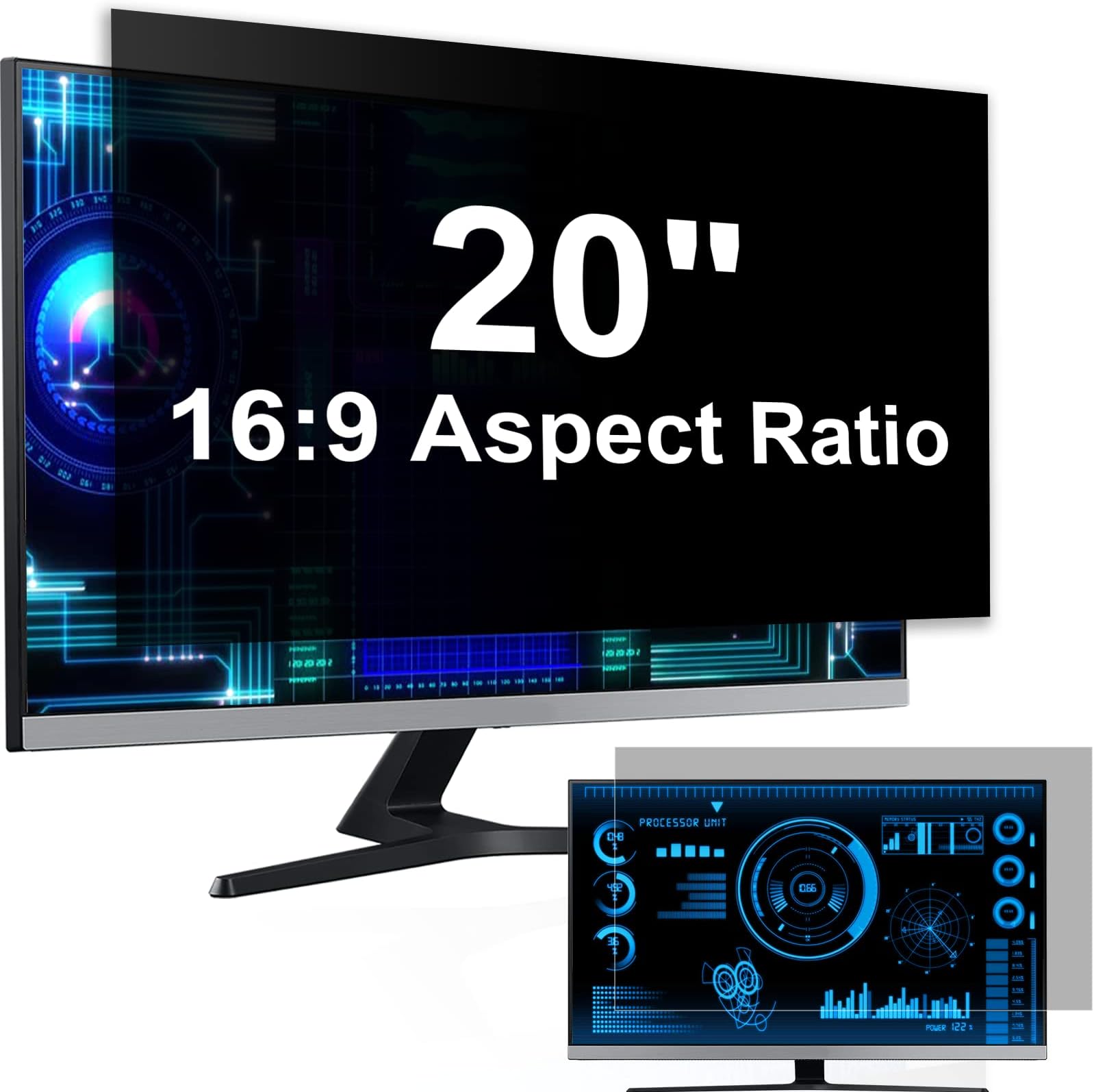 Amazon.com: Ceydebne Computer Privacy Screen 20 Inch for 16:9 ...