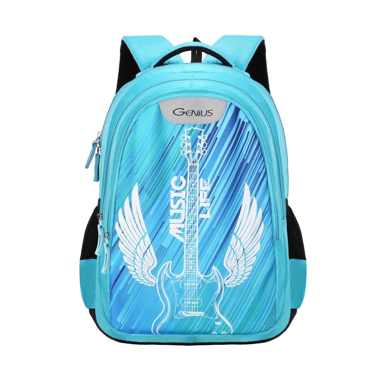 Buy Genius 28 litres Heavy Metal Backpack Blue at Amazon.in
