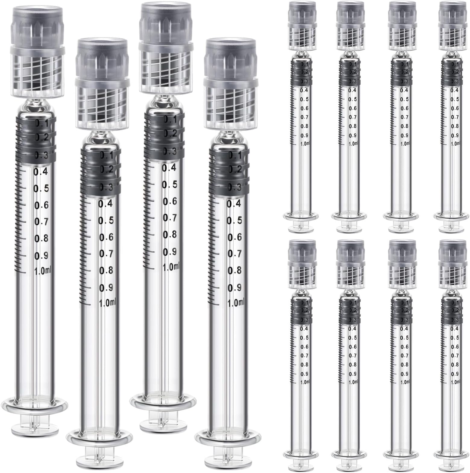 Amazon.com: Glass Syringe With Metal Plunger - 1ml Borosilicate Luer ...