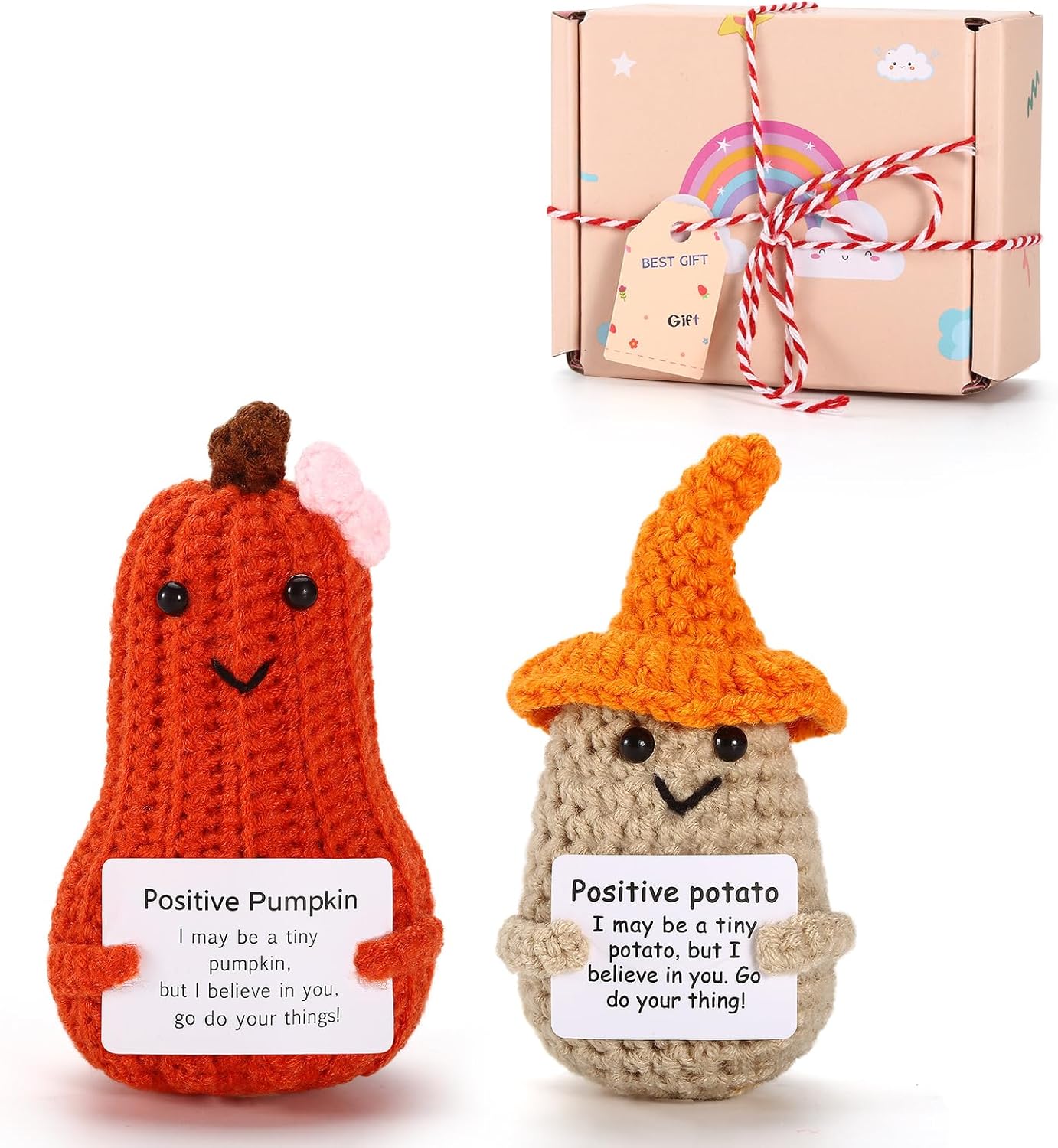 Amazon.com: ZYDBB Positive Crochet Animals, 2 Pcs Positive Pumpkin and ...