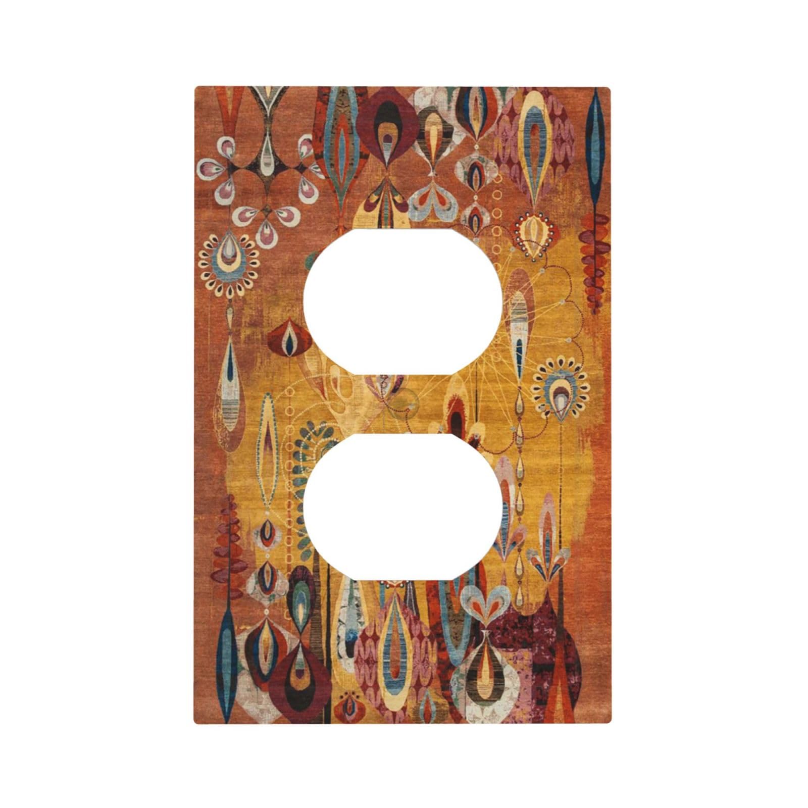 Brown Mandala Indian Boho 1 Gang Outlet Covers Duplex Receptacle Wall ...