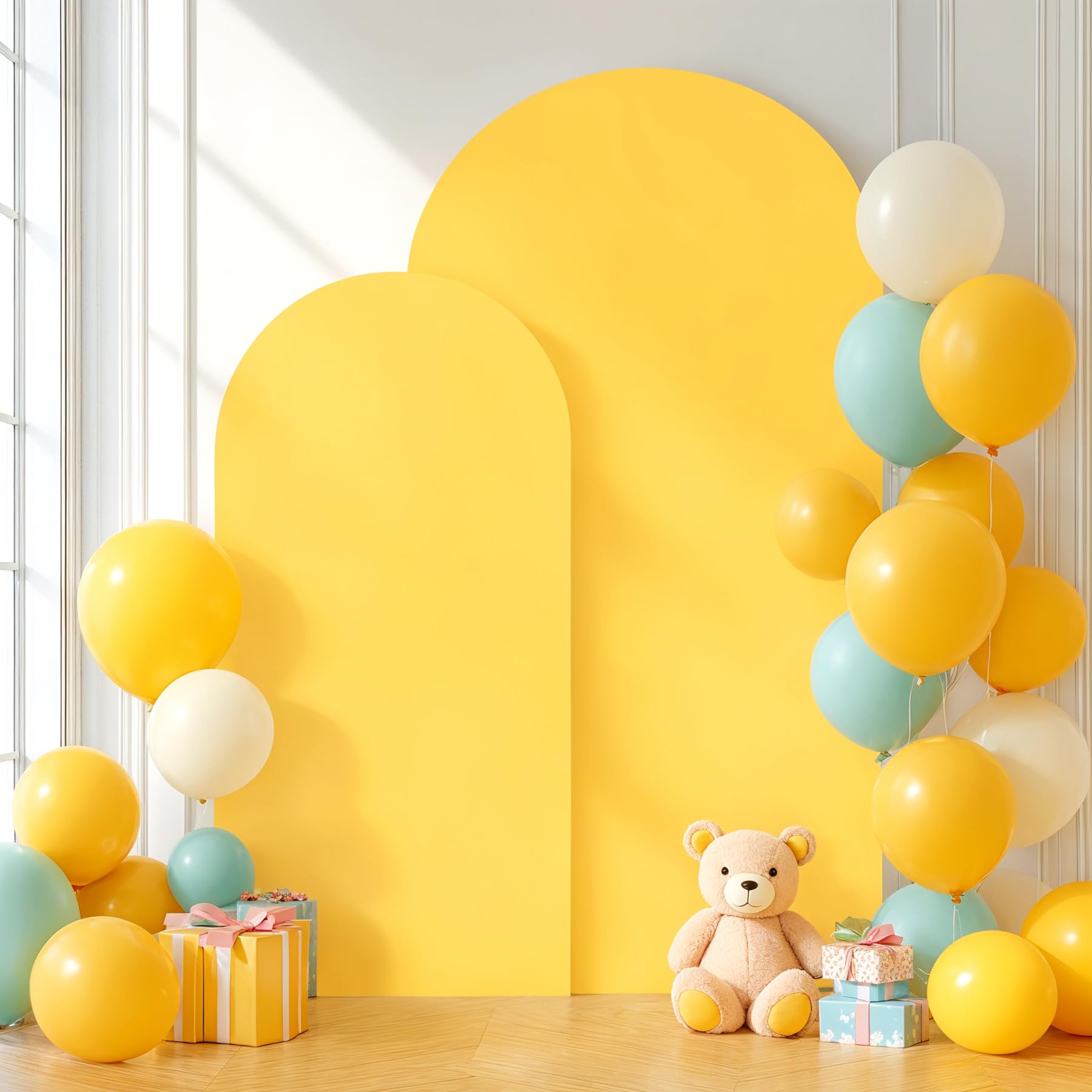Amazon.com: Yellow Arch Backdrop Covers - 7.2FT, 6FT Spandex Fitted ...