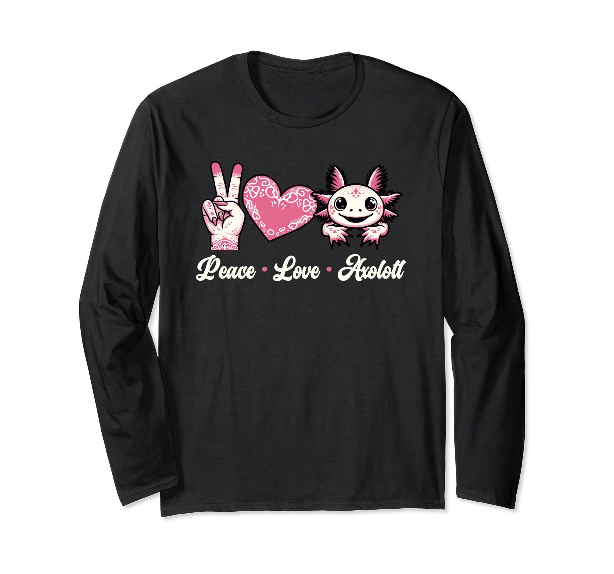 Amazon.com: Peace Love Axolotl Heart Leopard Axolotls Teenager Fans ...