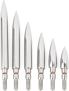 100/125/150/200/250/300 Grain Stainless Steel Archery Field Points 9/32 ...