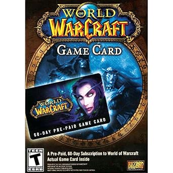 Amazon.com: World of Warcraft 60 Day Pre-Paid Time Card - PC/Mac ...