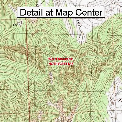 Amazon.com: USGS Topographic Quadrangle Map - Ward Mountain, Nevada ...